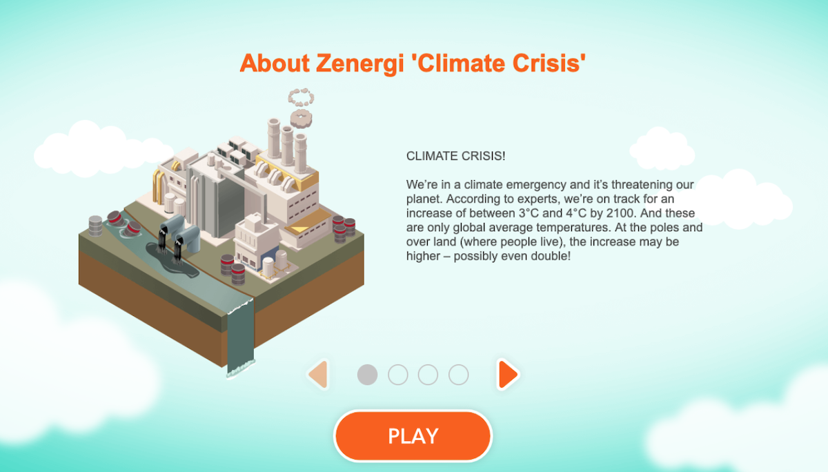 Climate change game to educate children | Renewable Heating Hub
