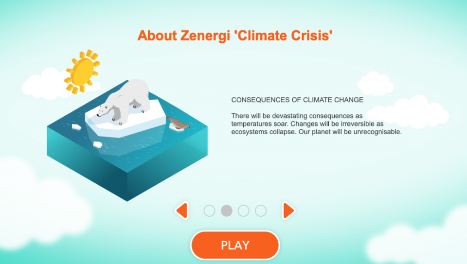 Climate change game to educate children | Renewable Heating Hub